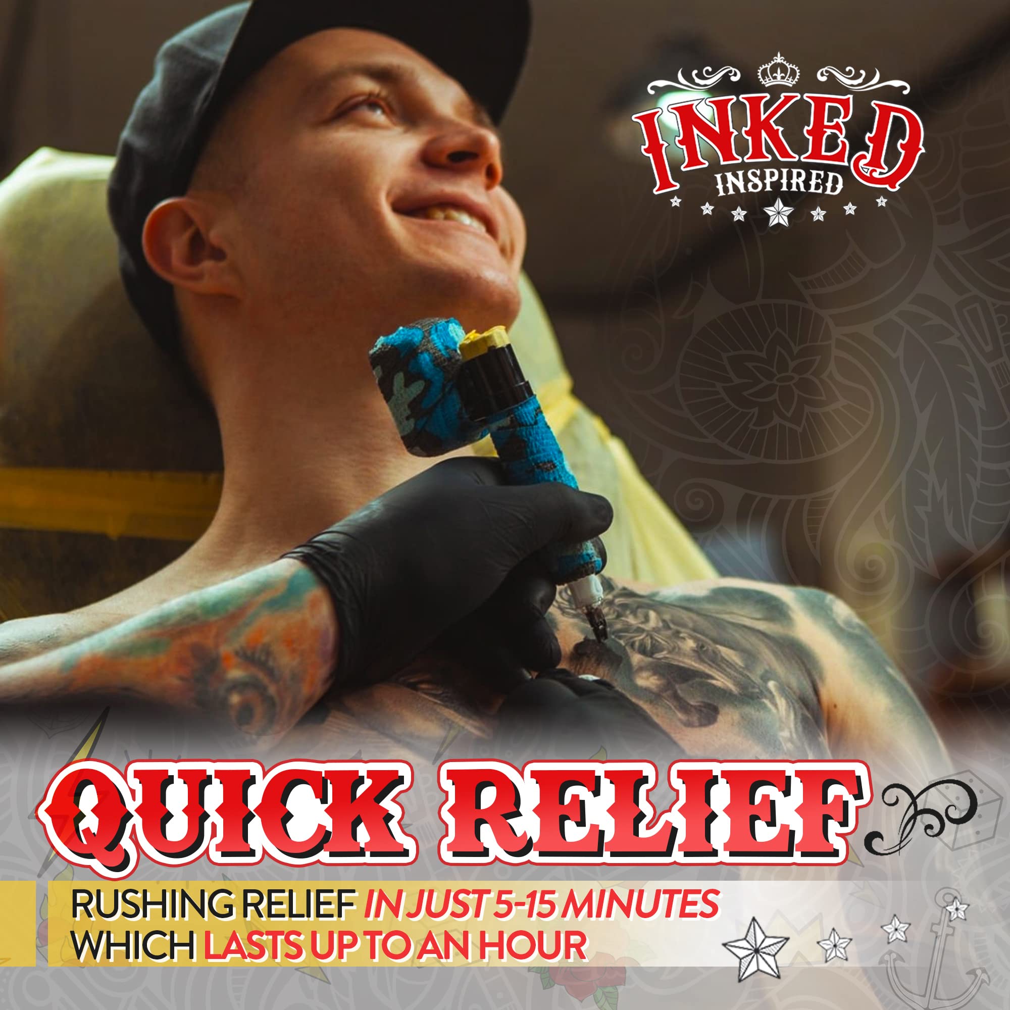 Mua Inked Inspired Tattoo Numbing Spray - Topical Anesthetic Spray - Numbing Spray for Tattoos ...