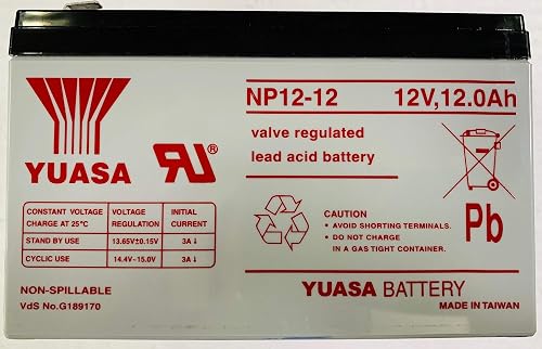 YUASA 12V 12Ah VRLA Battery price in Saudi Arabia | Amazon Saudi Arabia ...