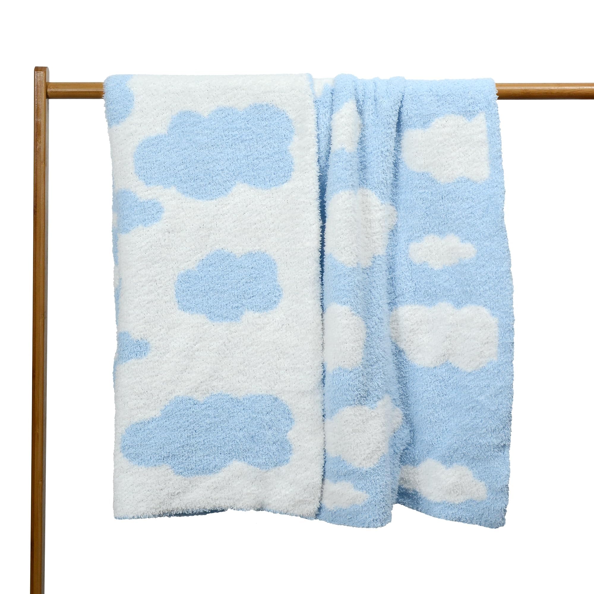 JOOJA Soft Knitted Baby Cloud Blanket Cozy Swaddling Receiving Blanket ...