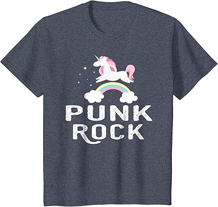 Amazon.com: Punk Rock Unicorn Rainbow T-shirt: Clothing