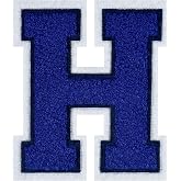 Amazon.com: 4-1/2" Iron on Letter Patches Blue Chenille Letter Patches ...