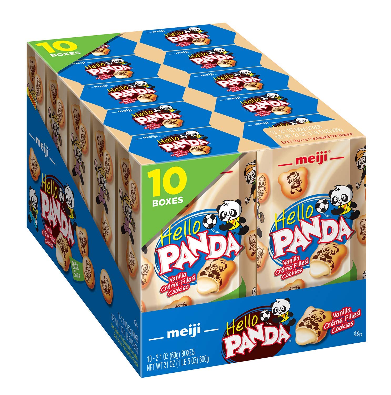 Mua Meiji Hello Panda Cookies, Vanilla Crème Filled - 2.1 oz, Pack of ...