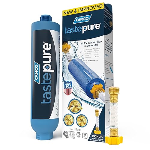 Camco Tastepure RV Water Filter - New & Advanced RV Inline Water Filter ...