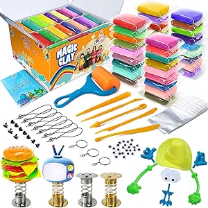 Amazon.com: Modeling Clay Kit - 36 Colors Air Dry Magic Clay, Soft ...
