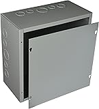 Hoffman ASE8X8X4 Pull Box, Screw Cover with Knockouts, Steel, 8" x 8" x ...