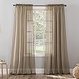 Amazon.com: No. 918 Erica Crushed Sheer Voile Rod Pocket Curtain Panel, 51" x 84", Navy Blue ...