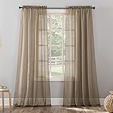 Amazon.com: No. 918 Erica Crushed Sheer Voile Rod Pocket Curtain Panel, 51" x 84", Cedar Orange ...