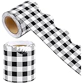 Amazon.com: 2 Rolls 131 ft Buffalo Plaid Bulletin Board Borders ...