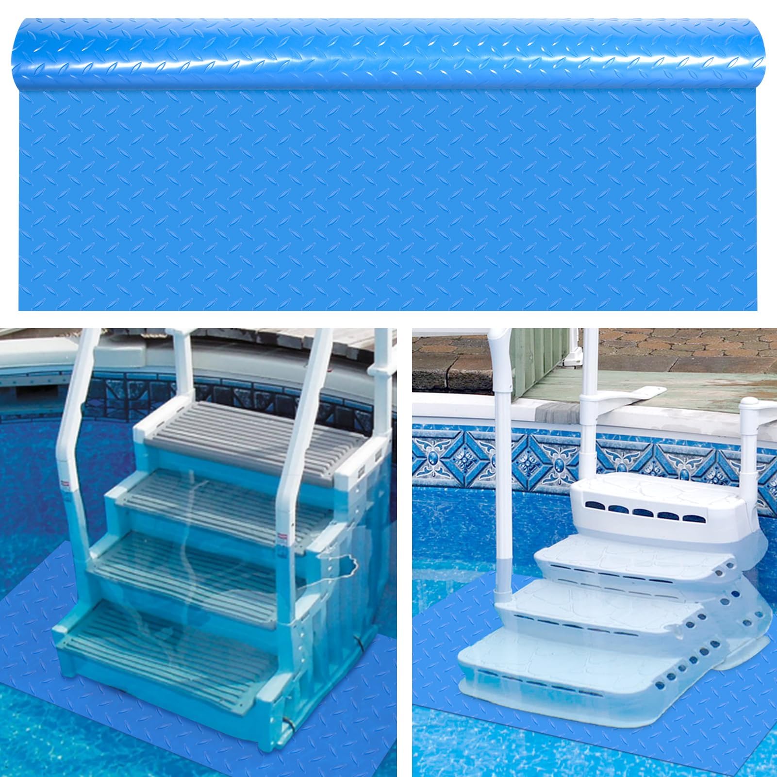 45x60 inches Swimming Pool Ladder Mat Protective Swimming Pool Step Pad ...