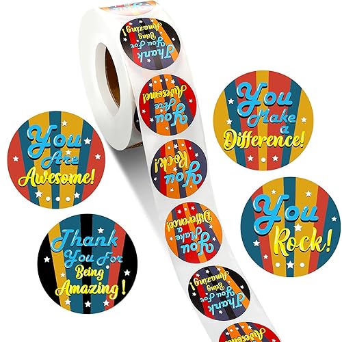 1000 Pcs Kudos Appreciation Stickers Retro You are Awesome Thanks for ...
