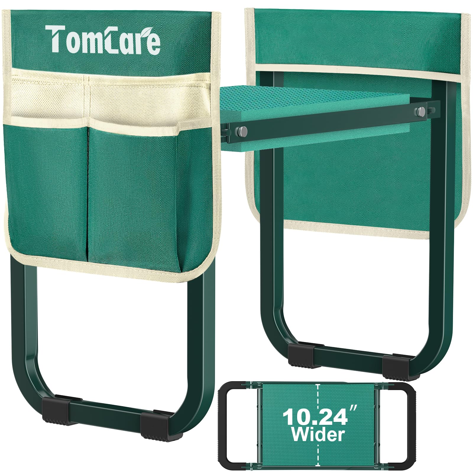 TomCare Garden Kneeler and Seat Upgraded 10.24" Wide Kneeling Pad ...