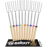 Amazon.com: Extendable Marshmallow Smores Roasting Sticks - Set of 10 Telescoping Skewers & Hot ...