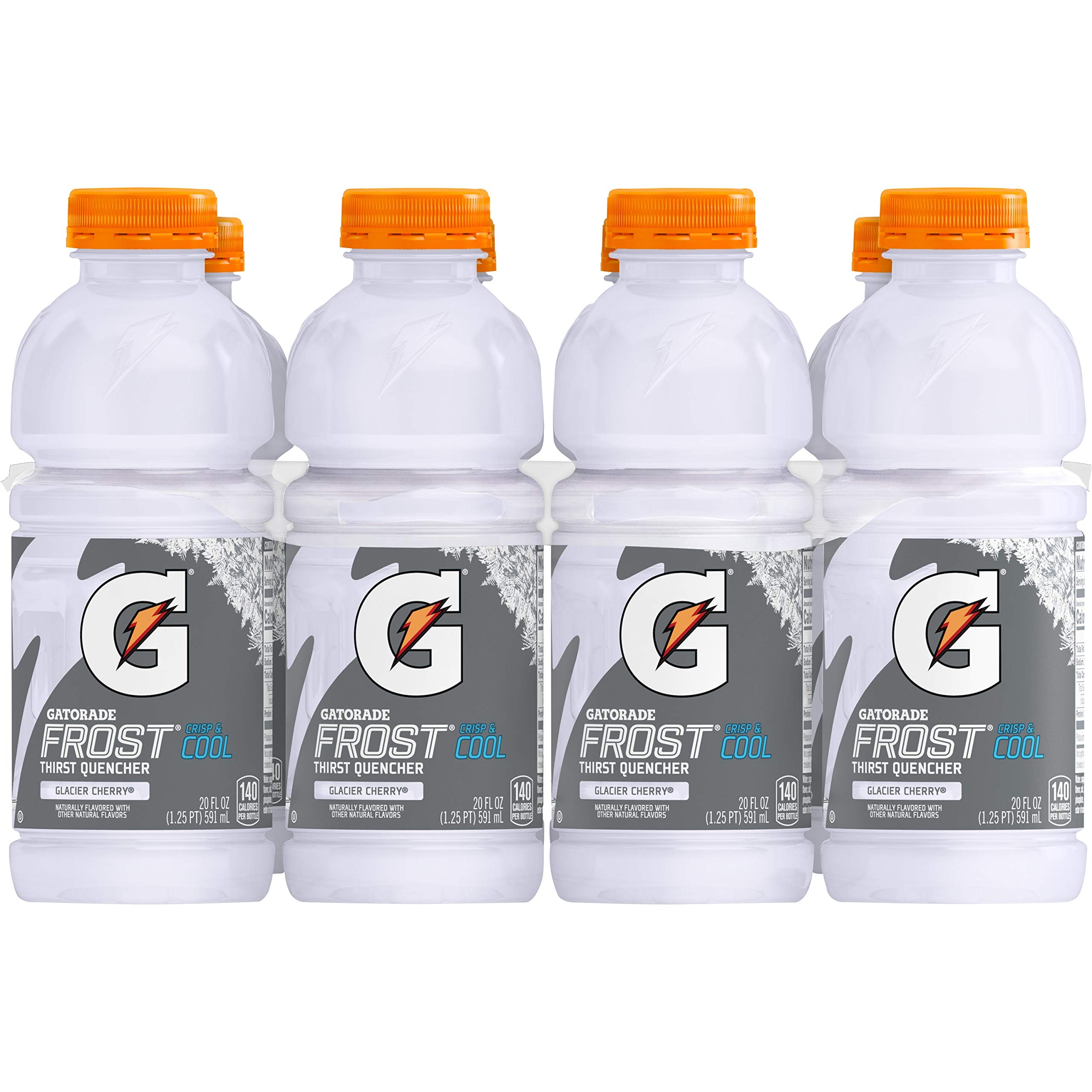 Gatorade Zero Sugar Thirst Quencher, Glacier Cherry, 20 Ounce, 8 Count ...
