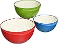 Amazon.com: Trudeau Set of 3 Mixing Bowls, 2-Tone Color: Kitchen & Dining