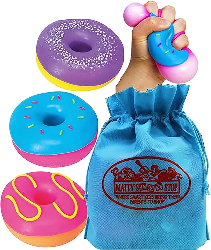Schylling Nee Doh Dohnut (Donut)...Groovy, Squishy, Squeezy, Stretchy Stress Fidget, Switch ...