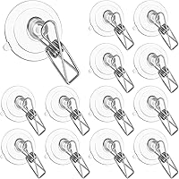 Amazon.com: 16 Pieces Suction Cup Clips Plastic Round Suction Cup Clamp ...