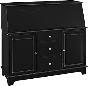 Amazon.com: Crosley Furniture Sullivan Secretary Desk - Black: Kitchen ...