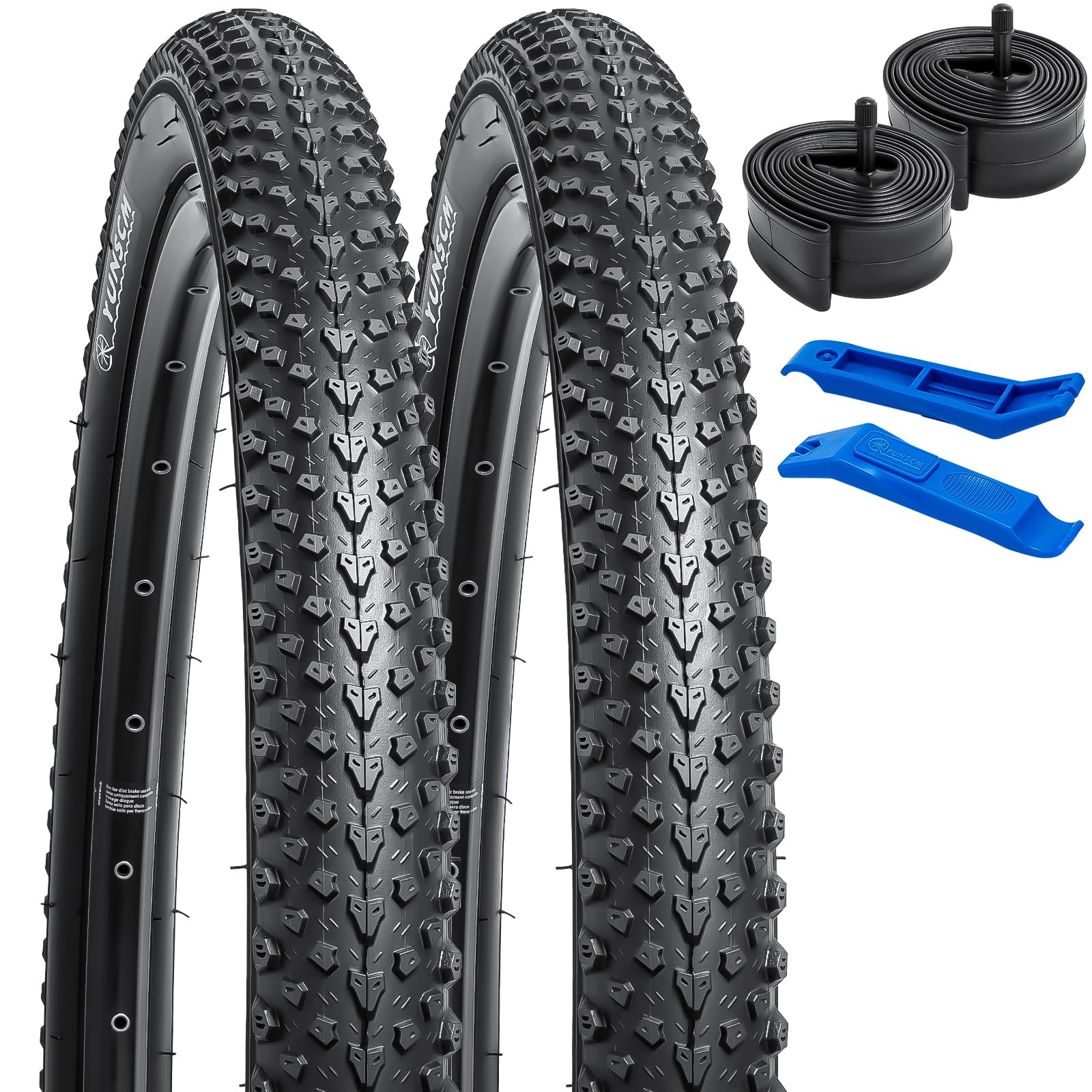 YUNSCM 2-PCS 24" Bike Tires 24x1.95/54-507 60TPI and 24" Bike Tubes ...
