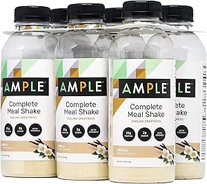 Amazon.com: Ample - Complete Meal Shake, 25g Protein, 4g Net Carbs ...