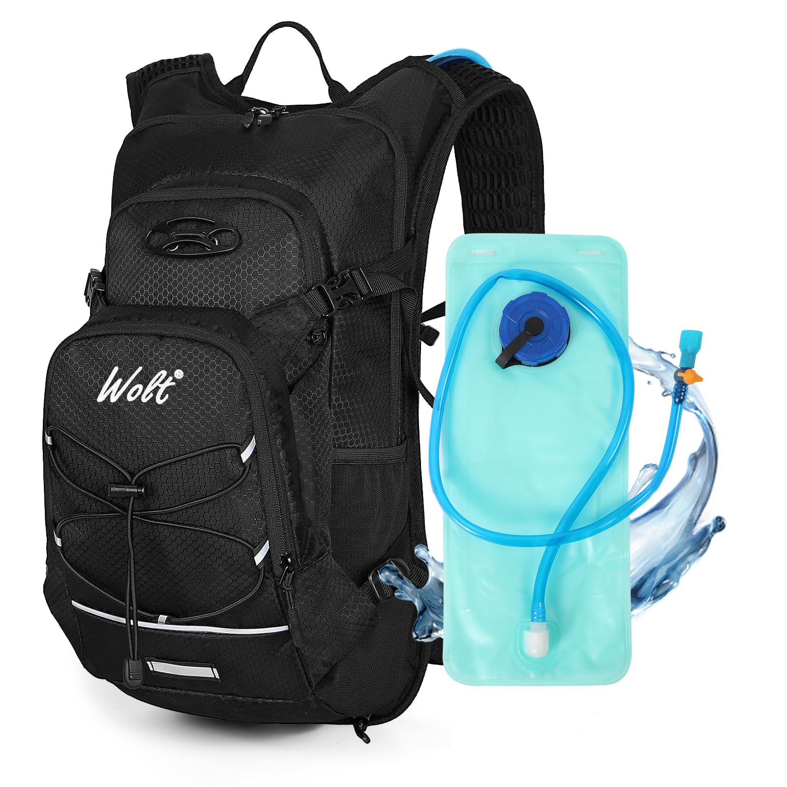 WOLT Hydration Backpack 18L Hiking Water Backpack with 2L Water Bladder ...