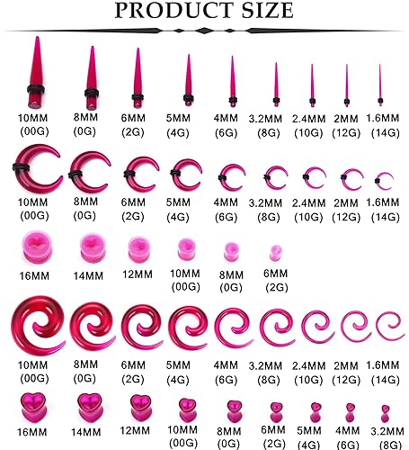 Ear Stretching Size Chart