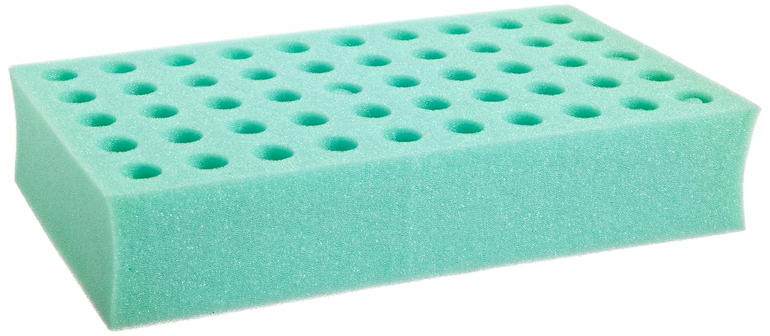 Thomas 945273 Foam Test Tube Rack for 13mm Tubes Yellow 50 Tube ...