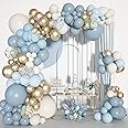 Amazon.com: Ouddy Life 180Pcs Dusty Baby Blue Balloons Arch Garland Kit, Baby Shower Decorations ...