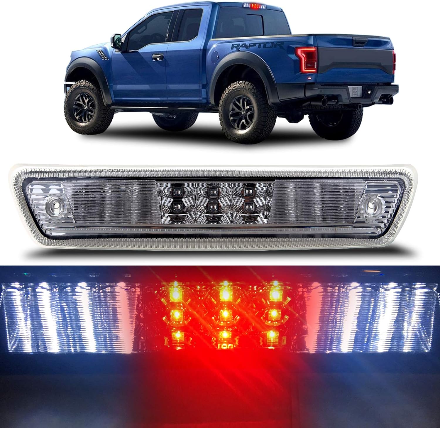 Amazon.com: High Mount Brake Light LED 3rd Brake Light AL3Z-13A613-E ...