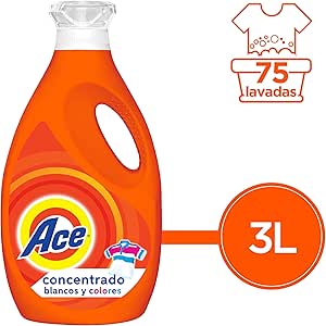 Ace Detergente Líquido Concentrado 3 L: Amazon.com.mx: Salud, Belleza y ...