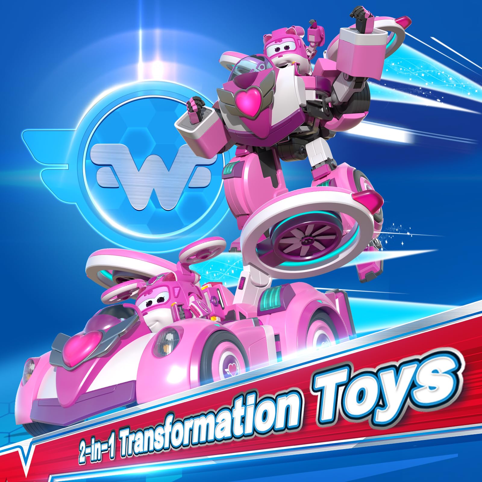 Mua Super Wings Transformer Toys, 7" Super Robot and 2" Mini Dizzy ...