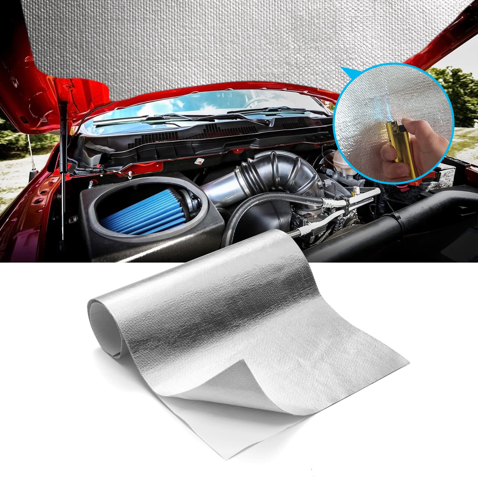 Mua FLASLD Aluminized Heat Shield Mat Thermal Barrier Adhesive Backed ...