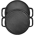 Amazon.com: GGC Cast Iron Reversible Griddle, 12 inch Griddle Pan for ...