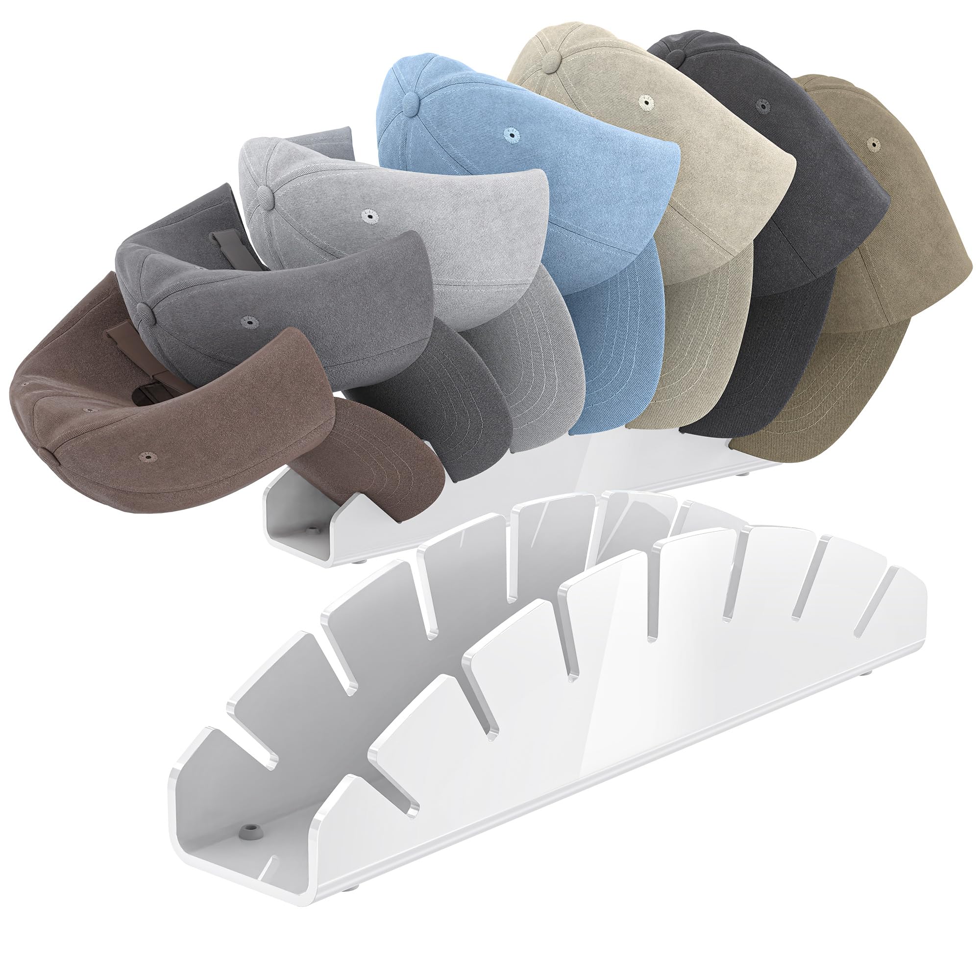 TOWARDFUN 2 Pcs Hat Organizer for Baseball Caps Display Stand, Hat ...