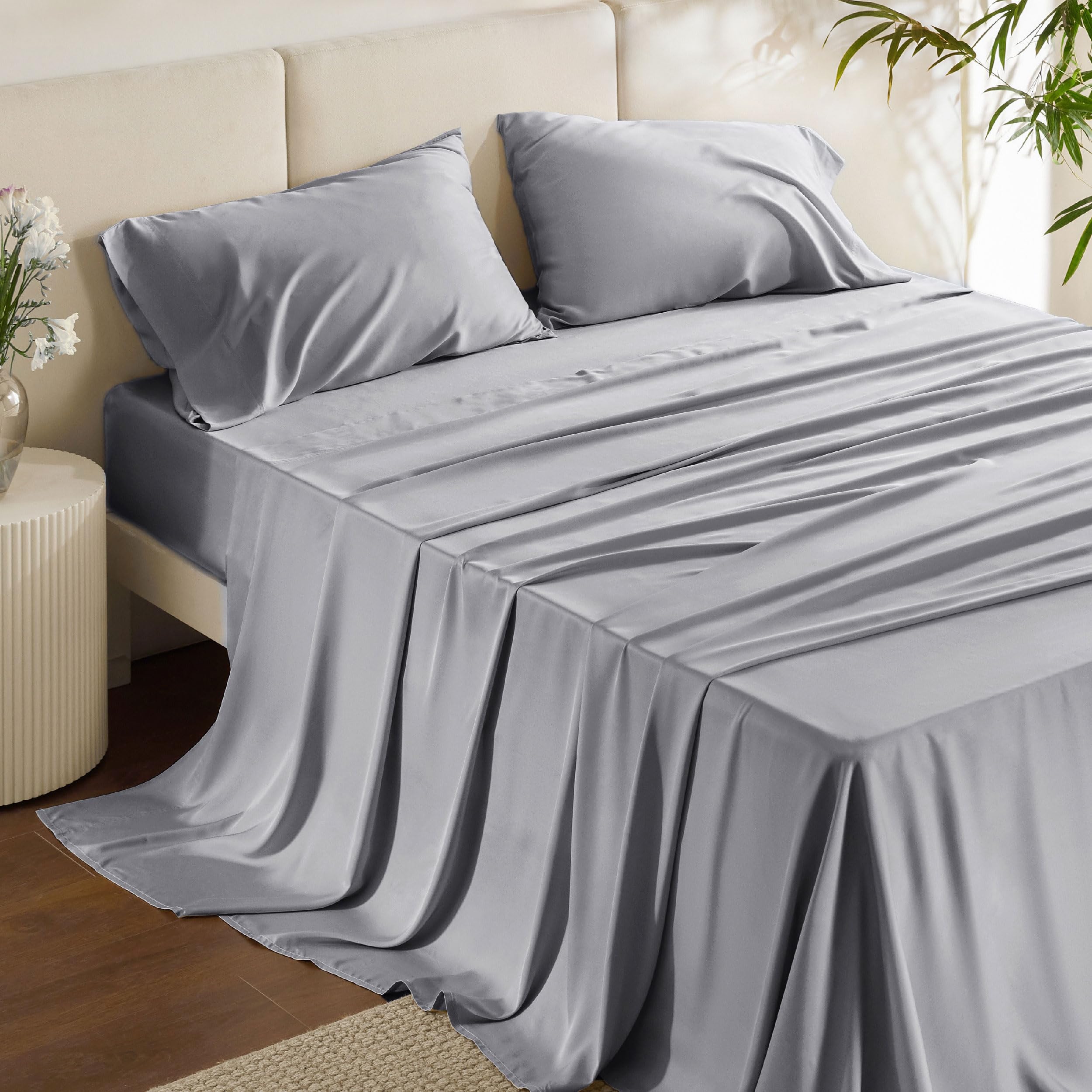 Bedsure King Size Sheet Set, Cooling Sheets King, Rayon Derived from ...