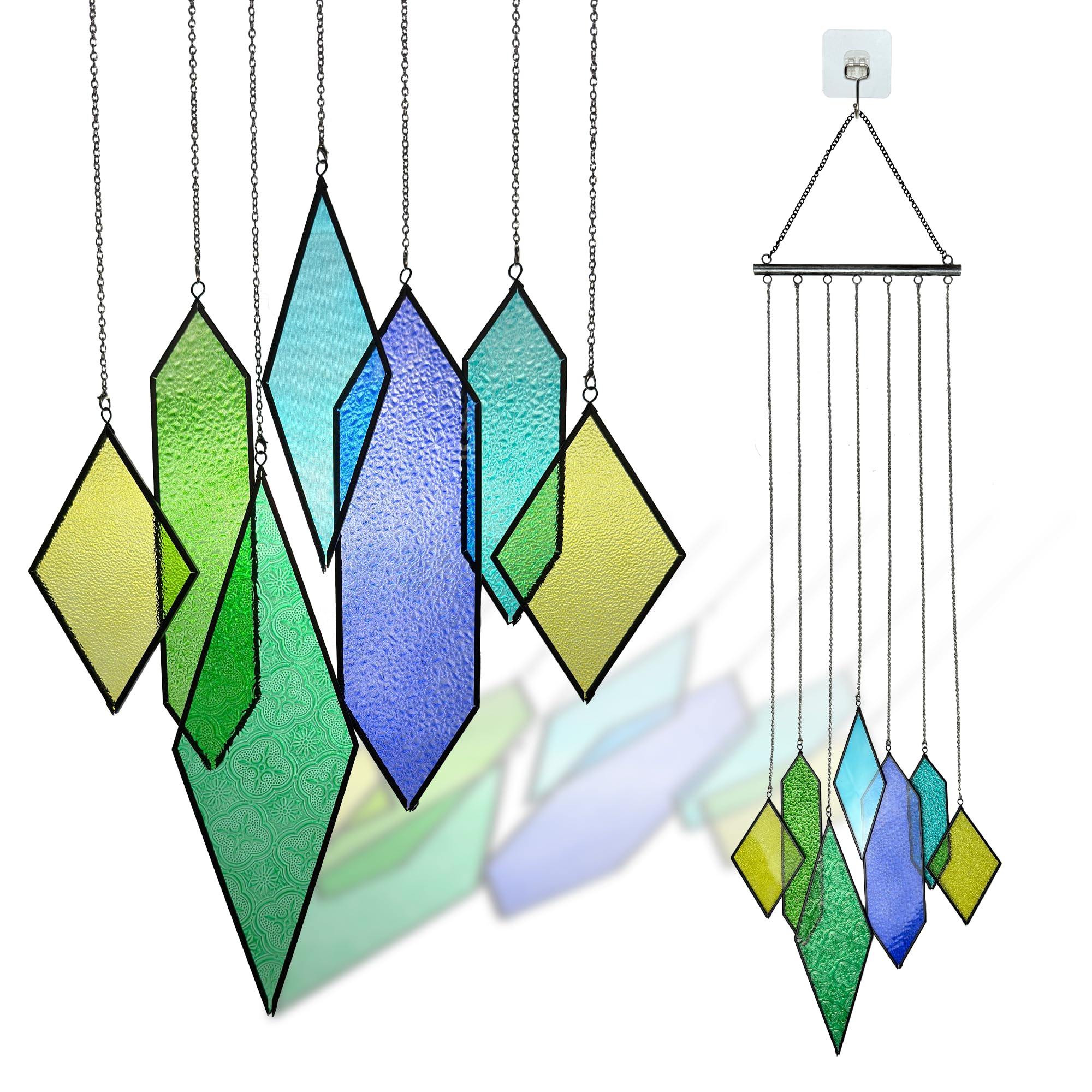 Large Stained Glass Window Hanging - DASTOLL Diamond Sun Catchers ...
