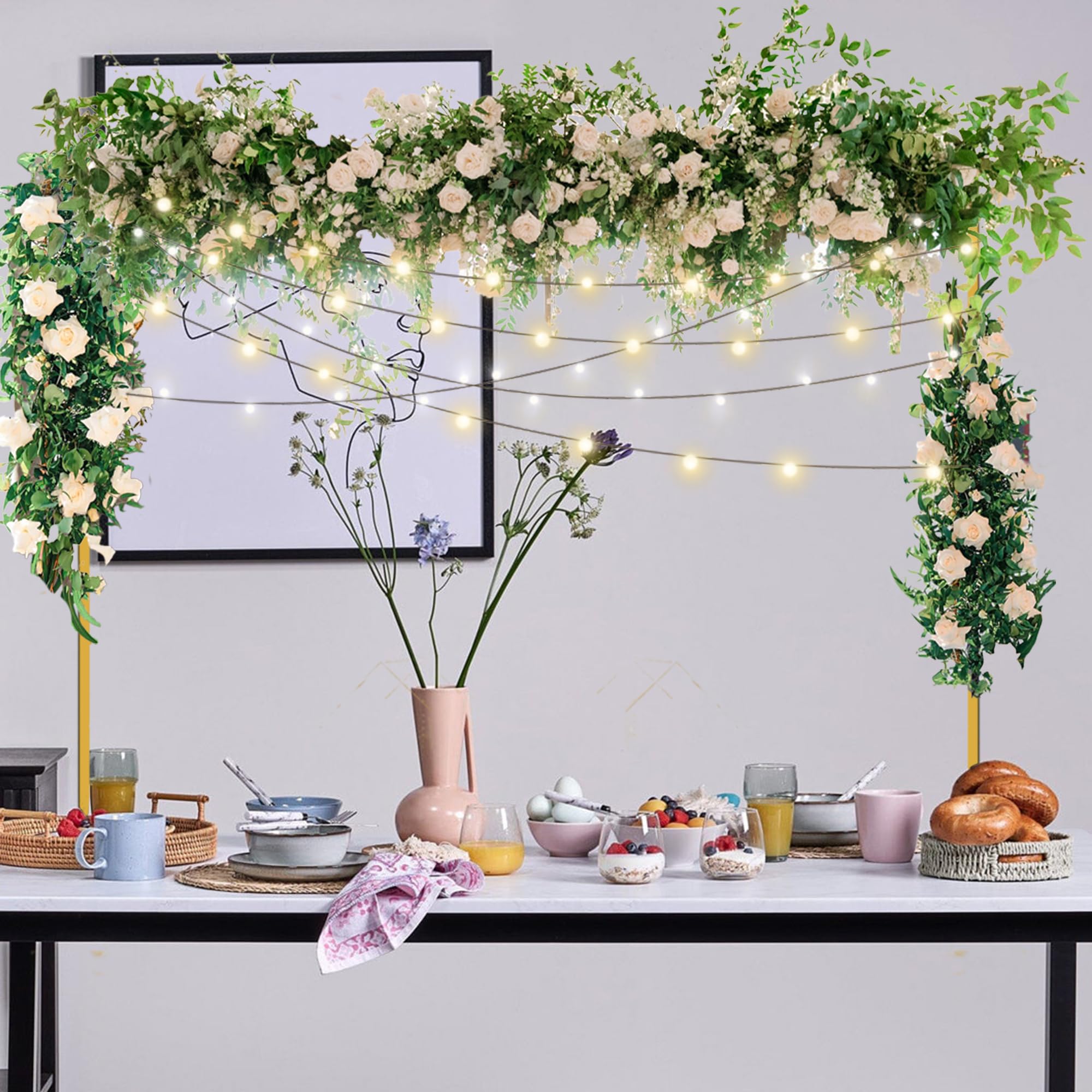 Over The Table Rod Stand with Clamps, Adjustable Table Arch Stand, 29 ...