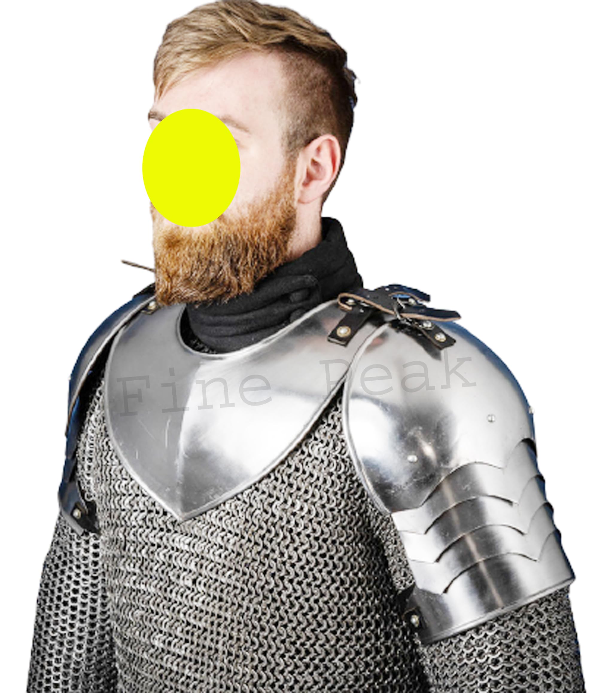 Fine Peak Medieval Gothic Pauldrons Gorget Set with Pauldrons Shoulder ...