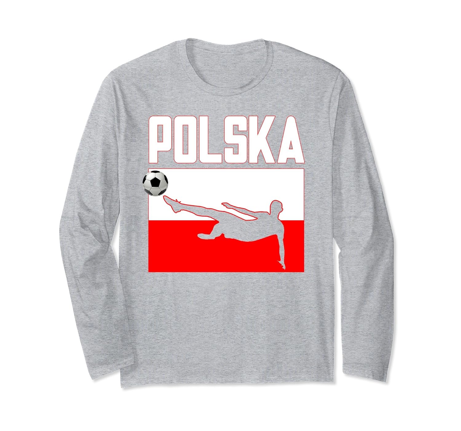 Polska Long Sleeve T-Shirt – Polish Soccer Fan Tee Shirt-4LVS – 4loveshirt