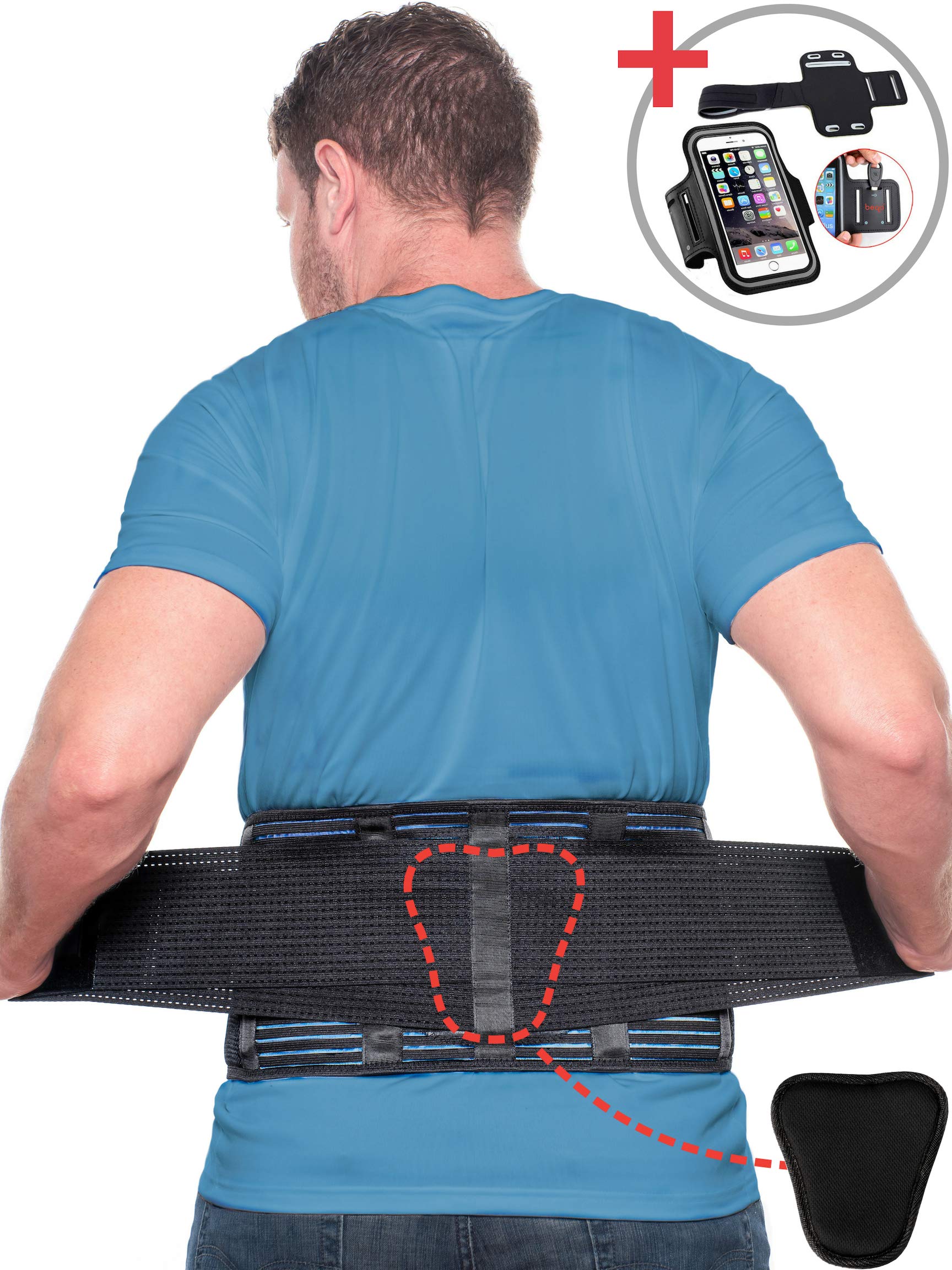Amazon.com: Beqo Back Brace for Lower Back Pain with Removable Lumbar ...