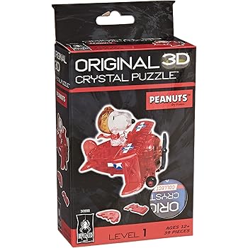 Amazon.com: BePuzzled Snoopy Flying Ace Crystal Puzzle: Toys & Games