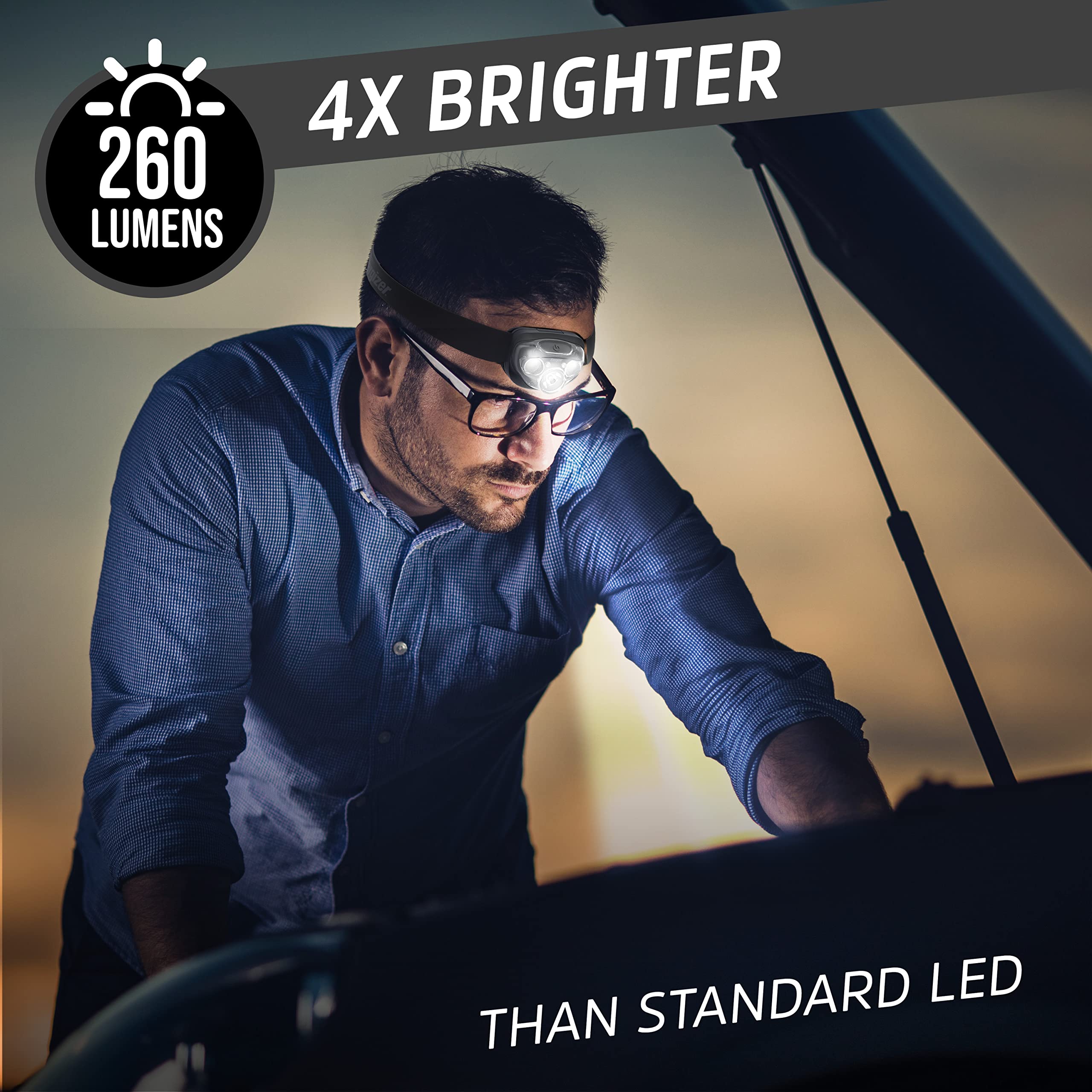 Mua Energizer PRO-260 LED Headlamp (4-Pack), IPX4 Water Resistant Headlamps, High-Performance ...