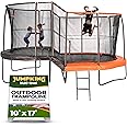 Amazon.com : JumpKing Multi-Level Oval Trampoline with Ladder, Heavy ...