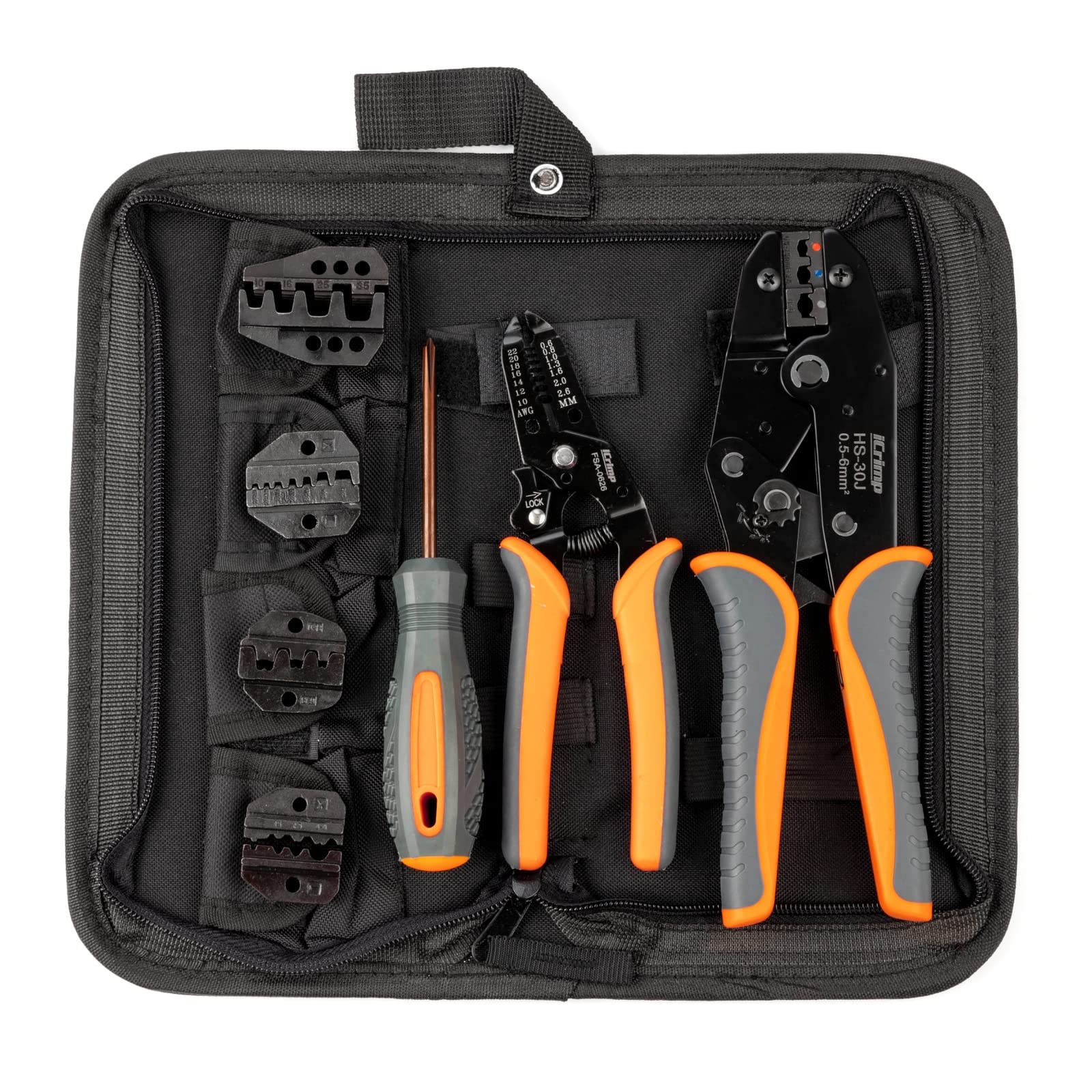 Mua iCrimp Ratchet Wire Crimping Tool Set w/ 5 Interchangeable Jaws for ...