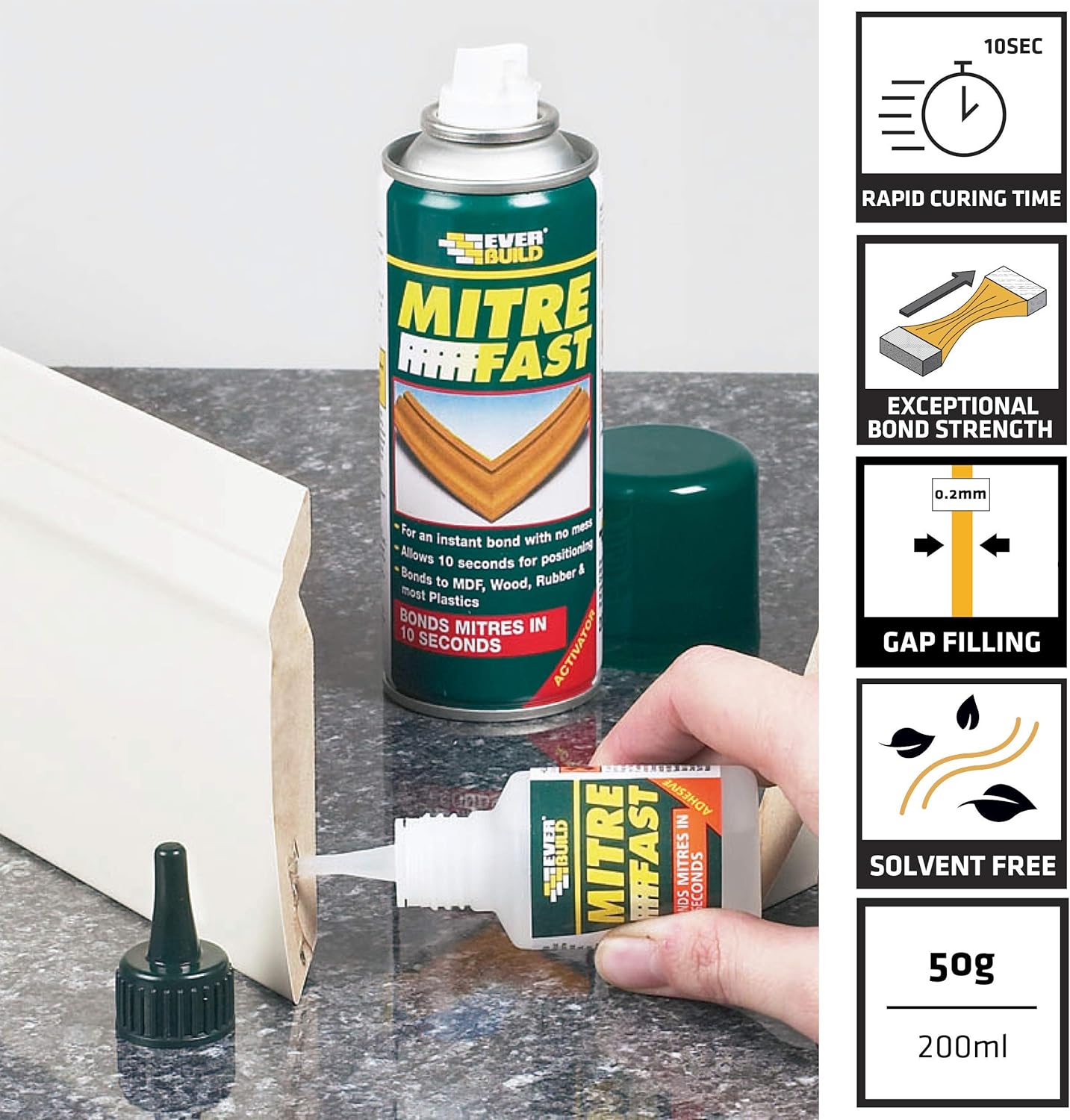 Everbuild MITRE2 Jumbo Mitre Fast Kit & Mitre Fast Two Part Bonding Kit ...