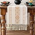 Amazon.com: Crisjanggo Macrame Style Table Runner 72 Inches Boho Table Runner with Tassels ...