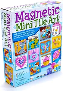 Amazon.com: Toysmith 4M, Magnetic Mini Tile Art, Art & Crafts DIY Kit ...