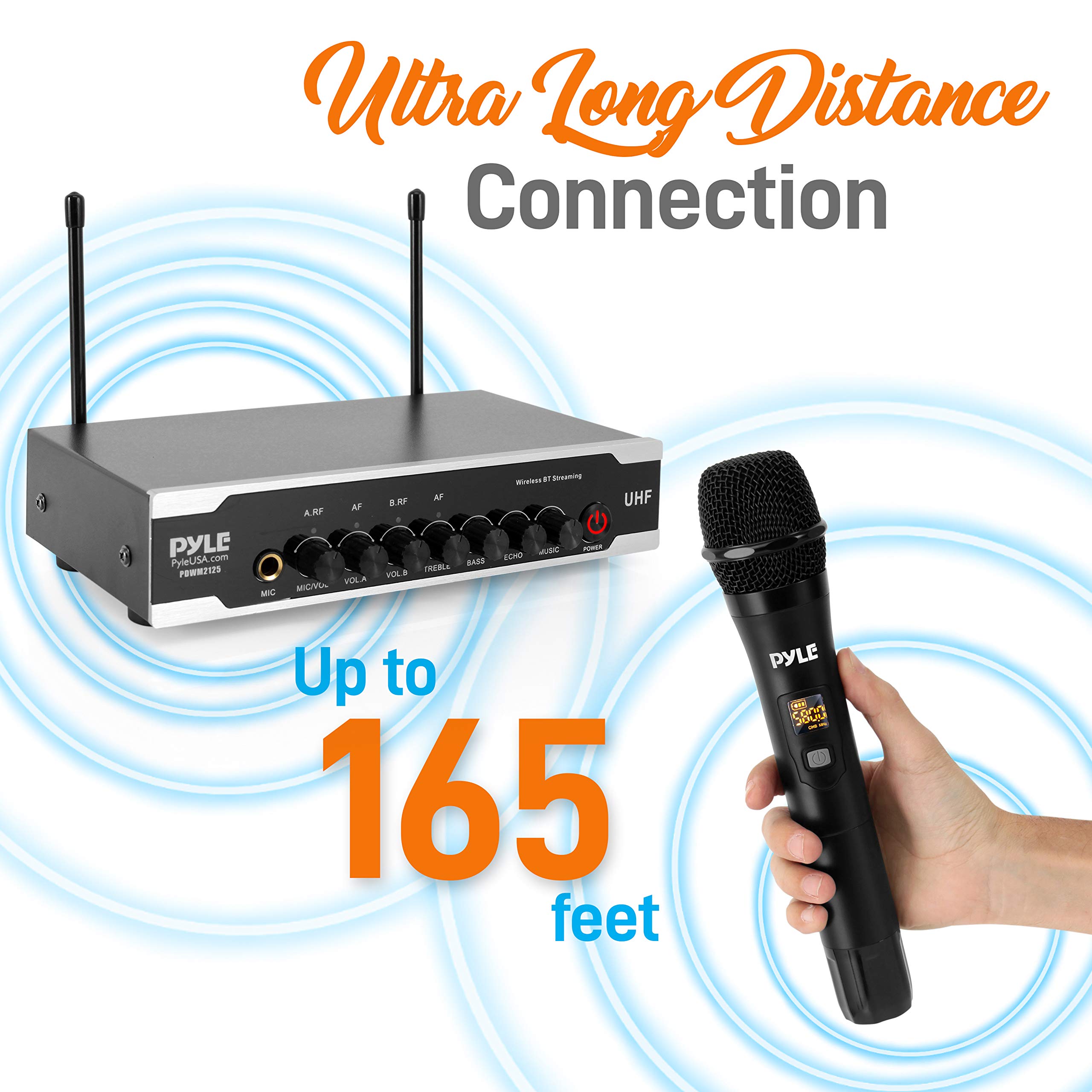 Mua Pyle Portable Uhf Wireless Microphone System - Battery Operated ...