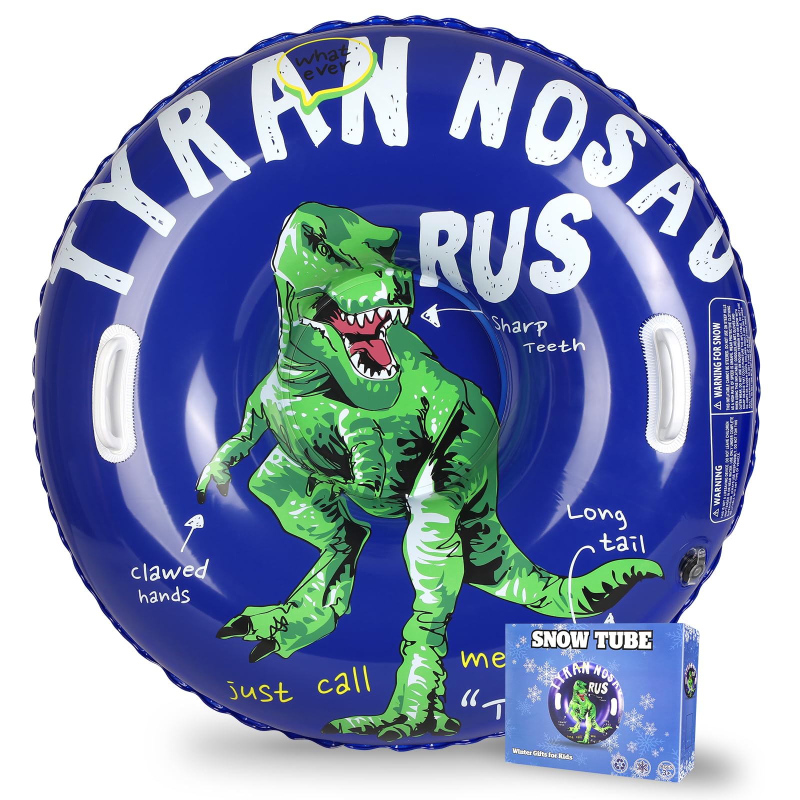 Snow Tubes for Kids, 36" Durable Inflatable Snow Sleds, Heavy Duty ...