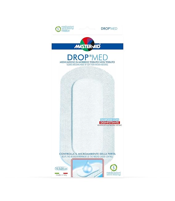 Master Aid Drop Med 10.5 x 20 cm, 5 Pezzi - 1 Prodotto: Amazon.it ...