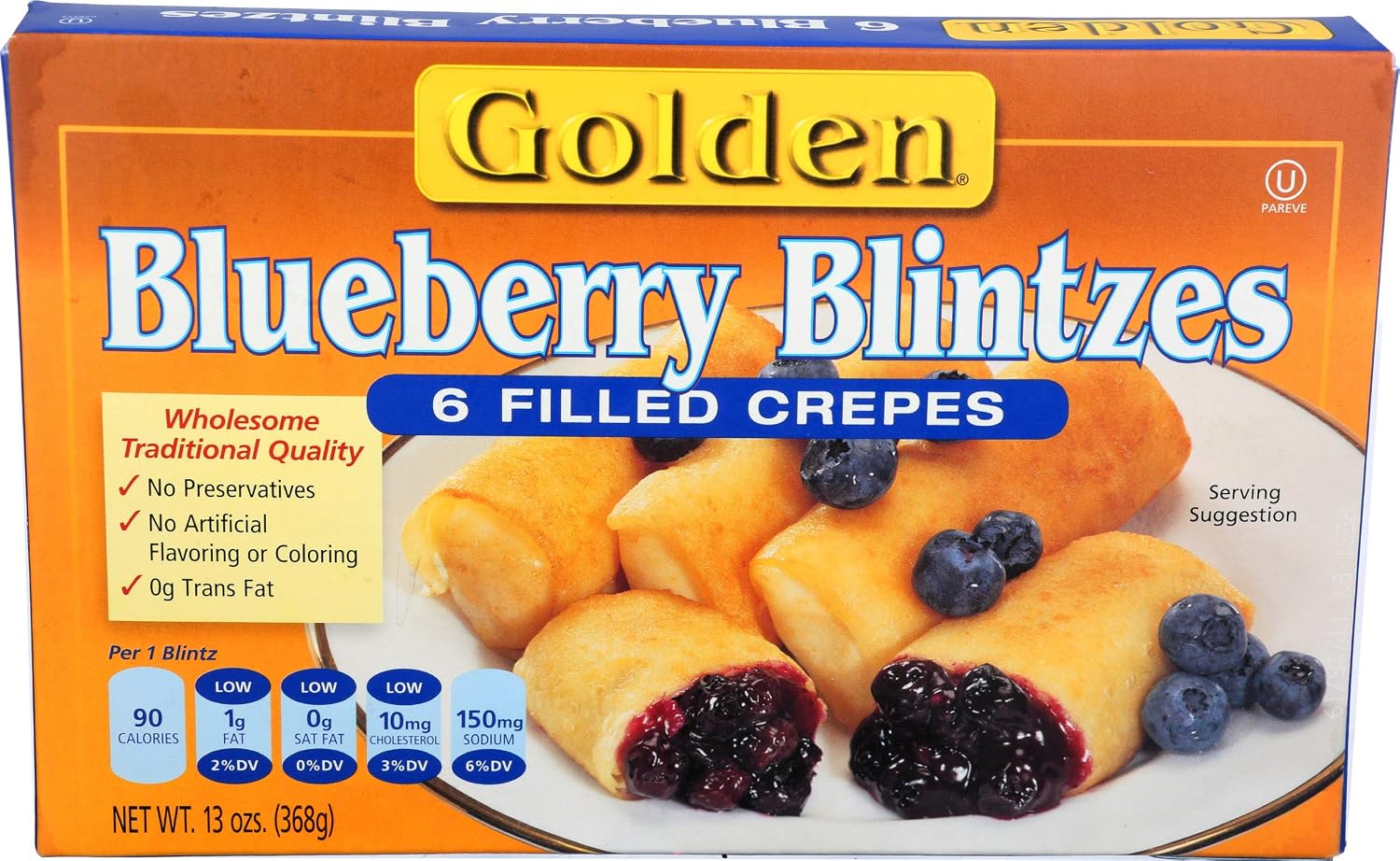 Golden, Blintz Blueberry, 13 Ounce: Amazon.com: Grocery & Gourmet Food